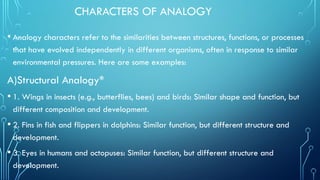 Homologoy and Analogy charecters of animals | PPTX