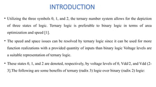 Ternary Logic Based Halfadder and full adder | PPTX