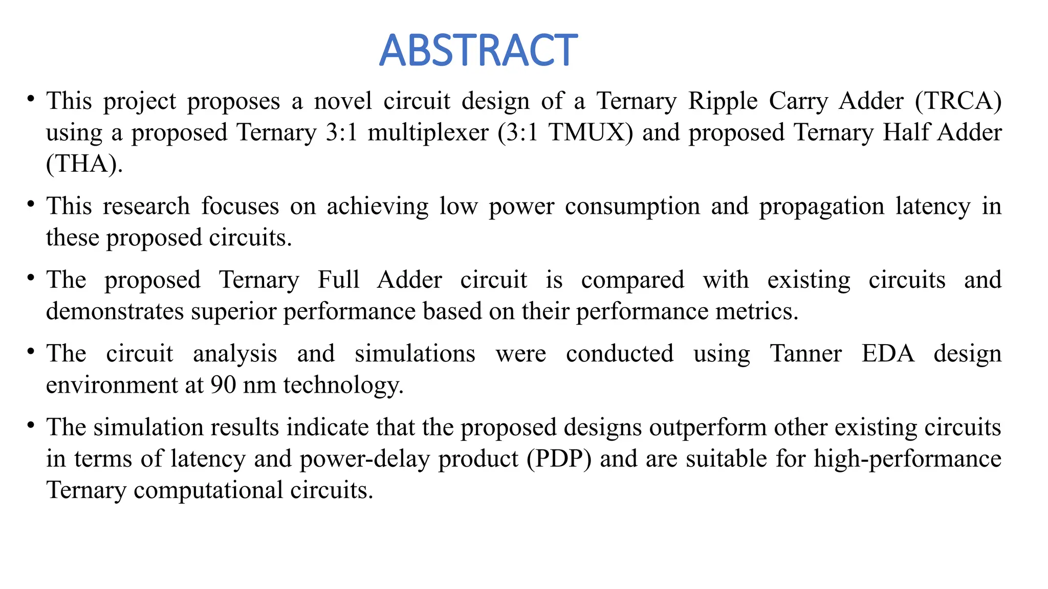 ripple carry adder design using Ternary 3x1 mux | PPTX