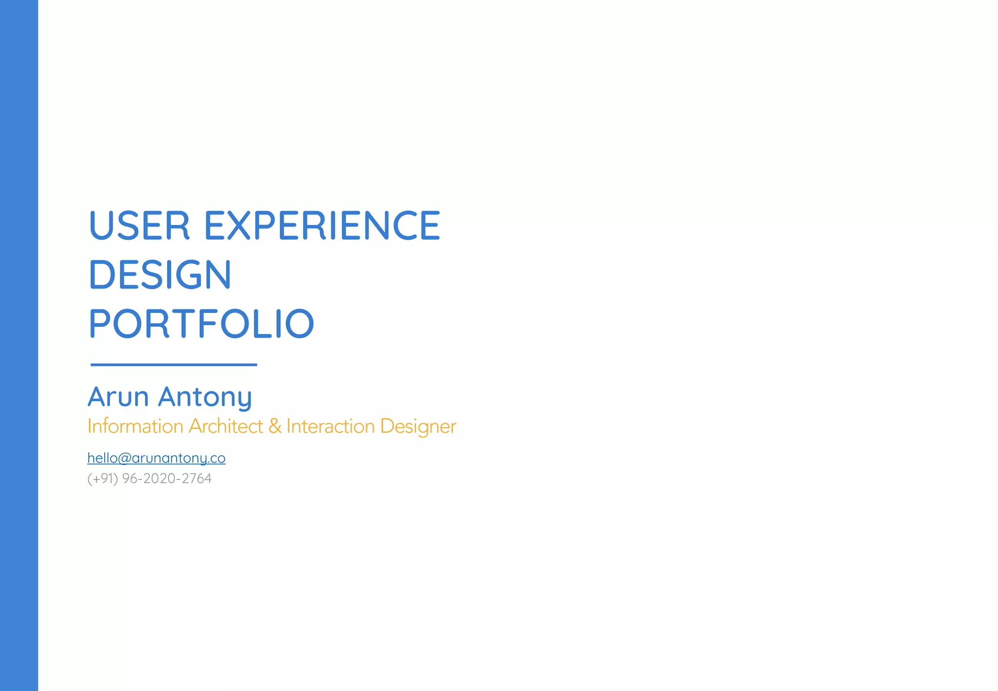 UX Designer Portfolio 2018 | PDF
