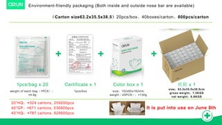 Arun KN95 Face Mask Product Introduction | PDF | First Aid | Injuries