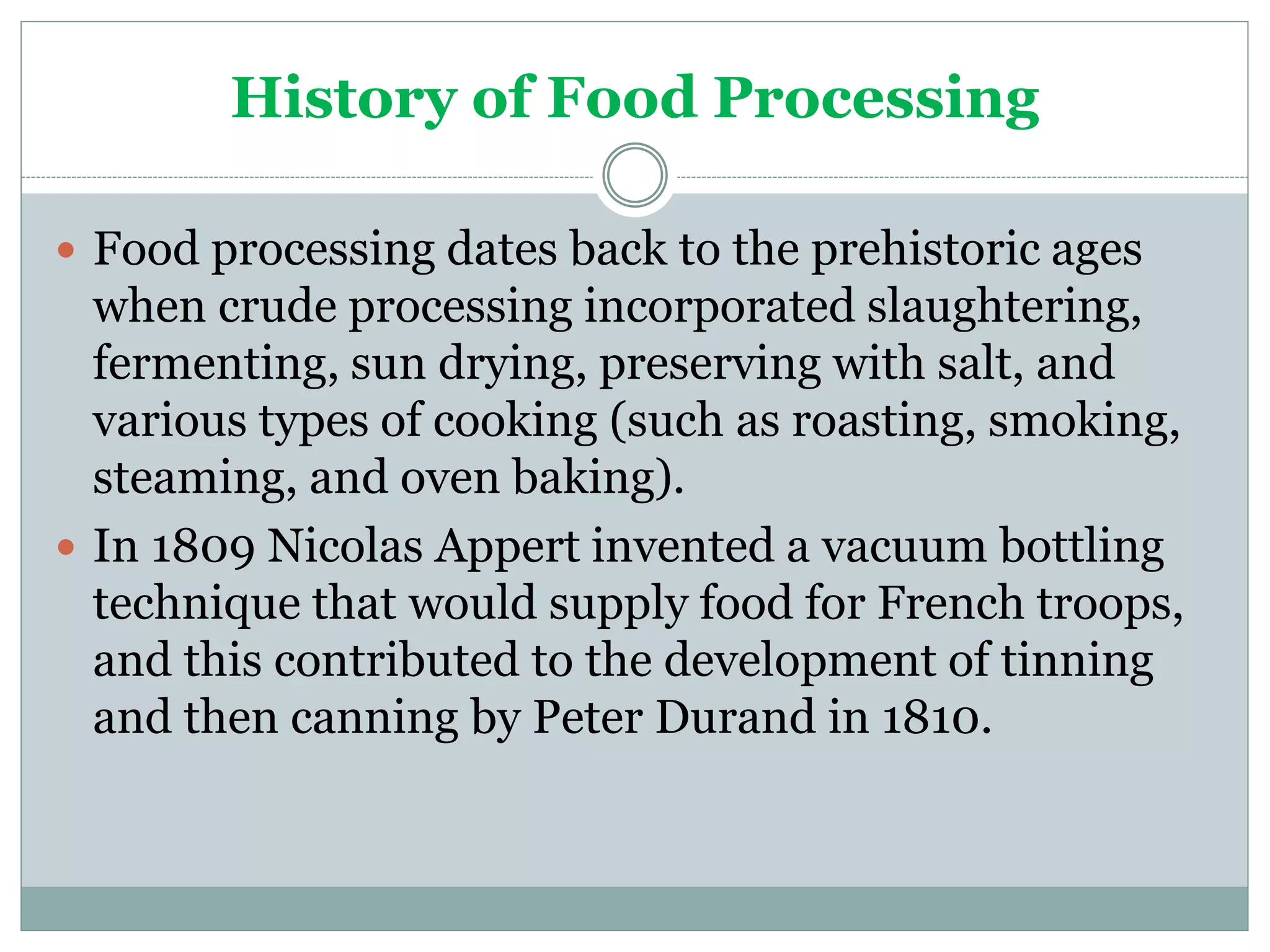 Food Processing Techniques | PPTX