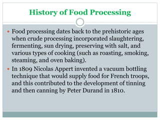 Food Processing Techniques | PPTX
