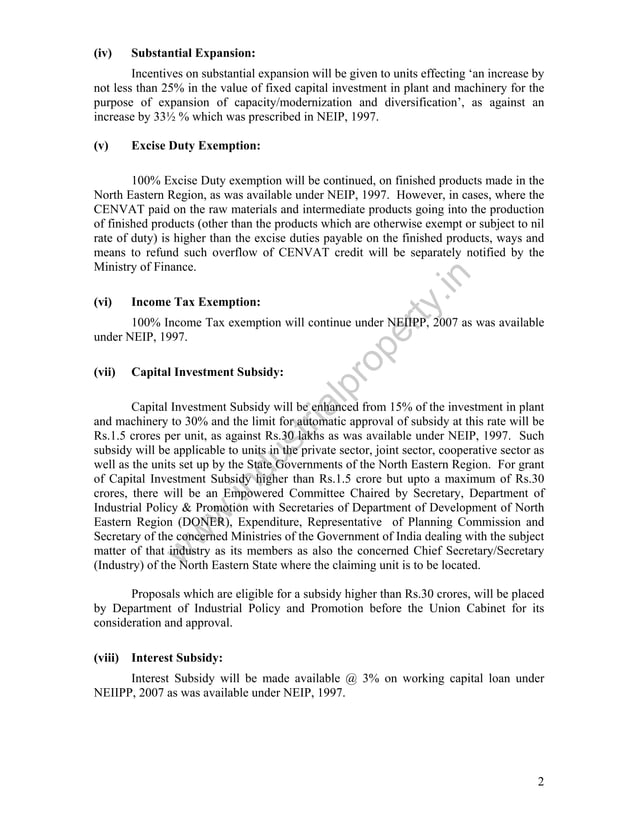 Arunachal pradesh Neiipp policy 2007 | PDF