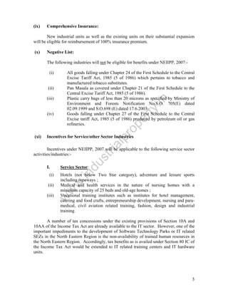 Arunachal pradesh Neiipp policy 2007 | PDF