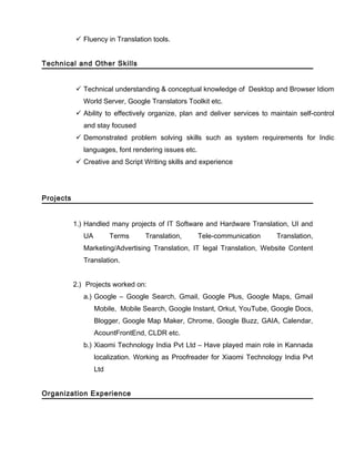 Aruna kumar K R resume | PDF
