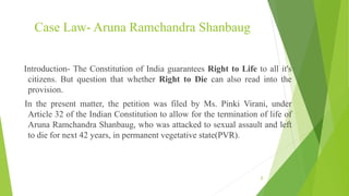 Aruna Shanbaug Case.pptx | Crime & Harmful Acts to Individuals, Society ...