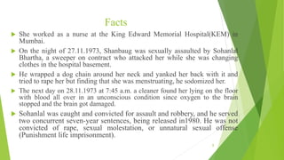 Aruna Shanbaug Case.pptx | Crime & Harmful Acts to Individuals, Society ...