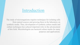 media used in food microbiology | PPTX