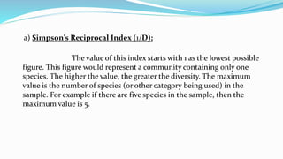 biodiversity indices | PPTX