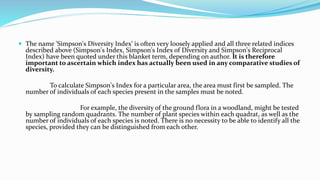 biodiversity indices | PPTX