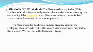 biodiversity indices | PPTX