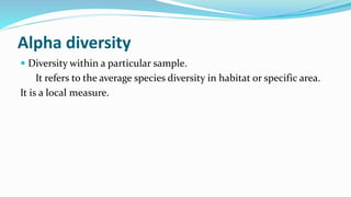 biodiversity indices | PPTX