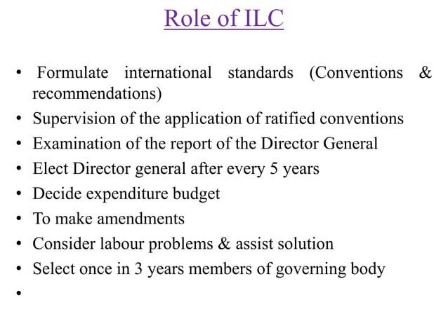 Arunima ll-role of ilo & ilc | PPT