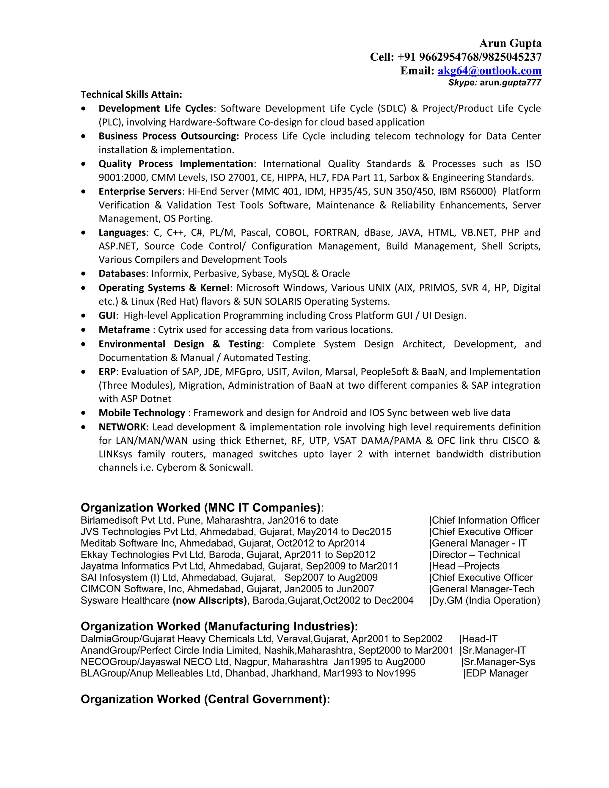 Arun k gupta_profile | DOC