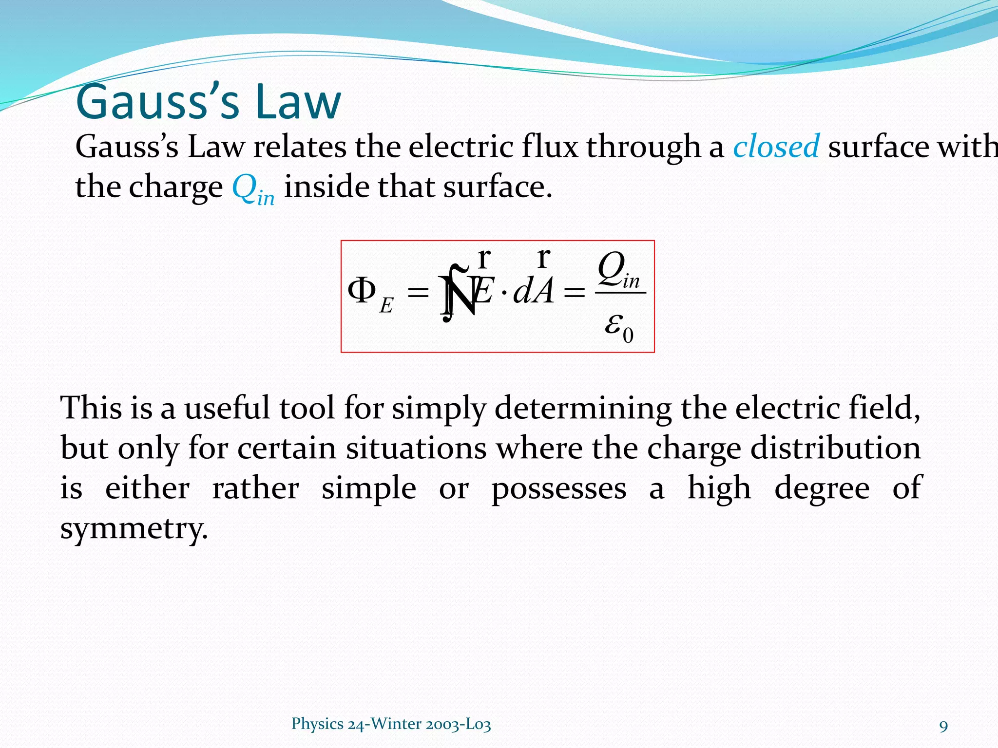 gauss law and application Arun kumar | PPTX