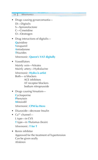 Cardiology Mnemonics, 56% OFF | www.oceanproperty.co.th