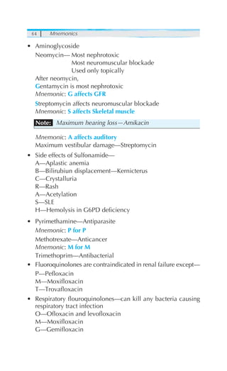 Respiratory Mnemonics
