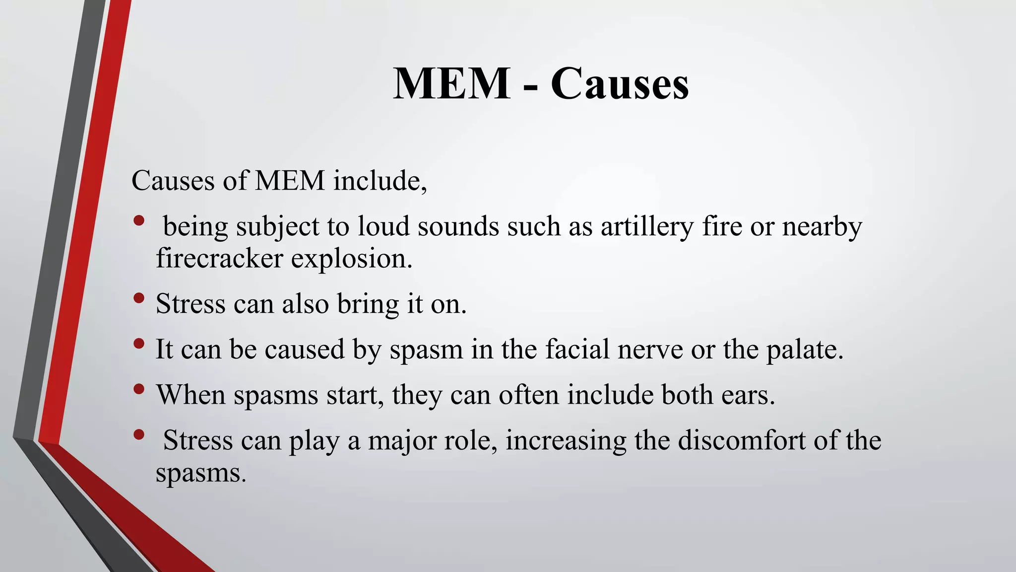 Middle Ear Myoclonus(MEM) | PPTX
