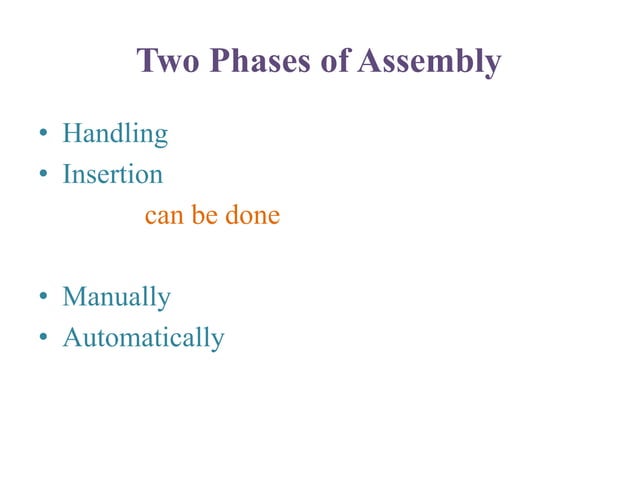 DESIGN FOR ASSEMBLY | PPTX