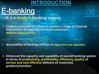 A STUDY ON CUSTOMER SATISFACTION TOWARDS E-BANKING SERVICES-Arunraj V | PPTX