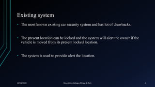 SMART ANTI THEFT SYSTEM FOR VECHILE SECURITY USING GSM | PPTX