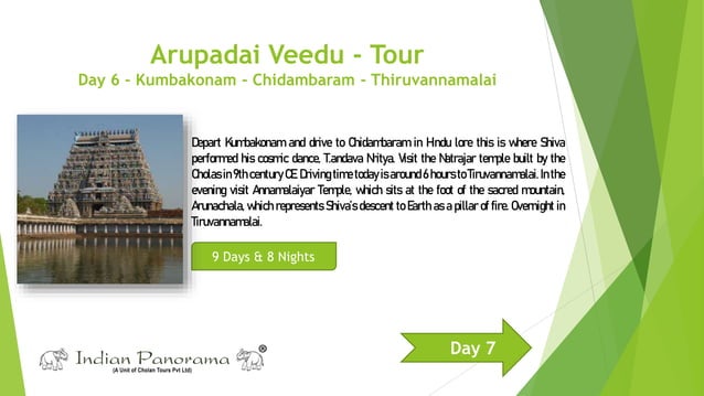 Arupadai Veedu Tour | PPTX | Asia Travel | Travel Locations