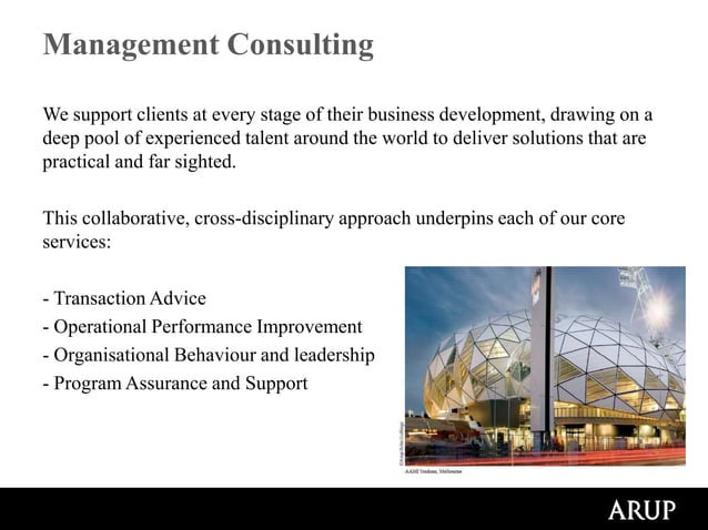 Arup Management Consulting Overview | PPTX
