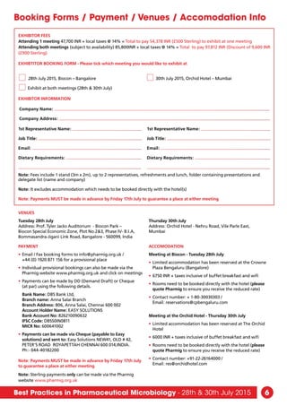 India's first Int'l Conference on Best Practices in Pharma Microbiology ...
