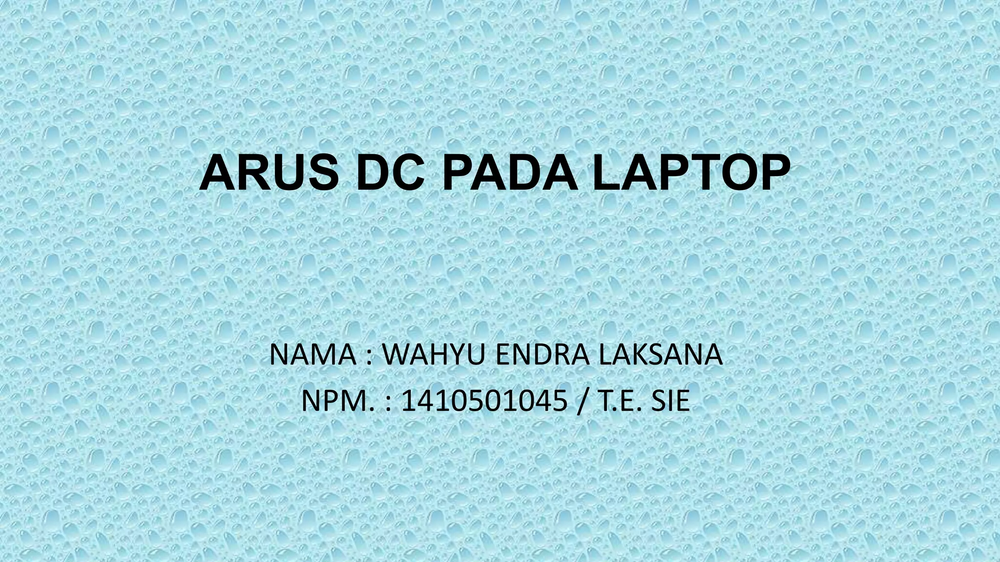 Arus dc pada laptop | PPT