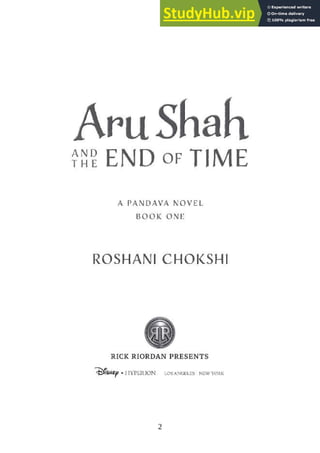 Aru Shah And The End Of Time | PDF