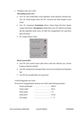 dasar arus kelistrikan | PDF