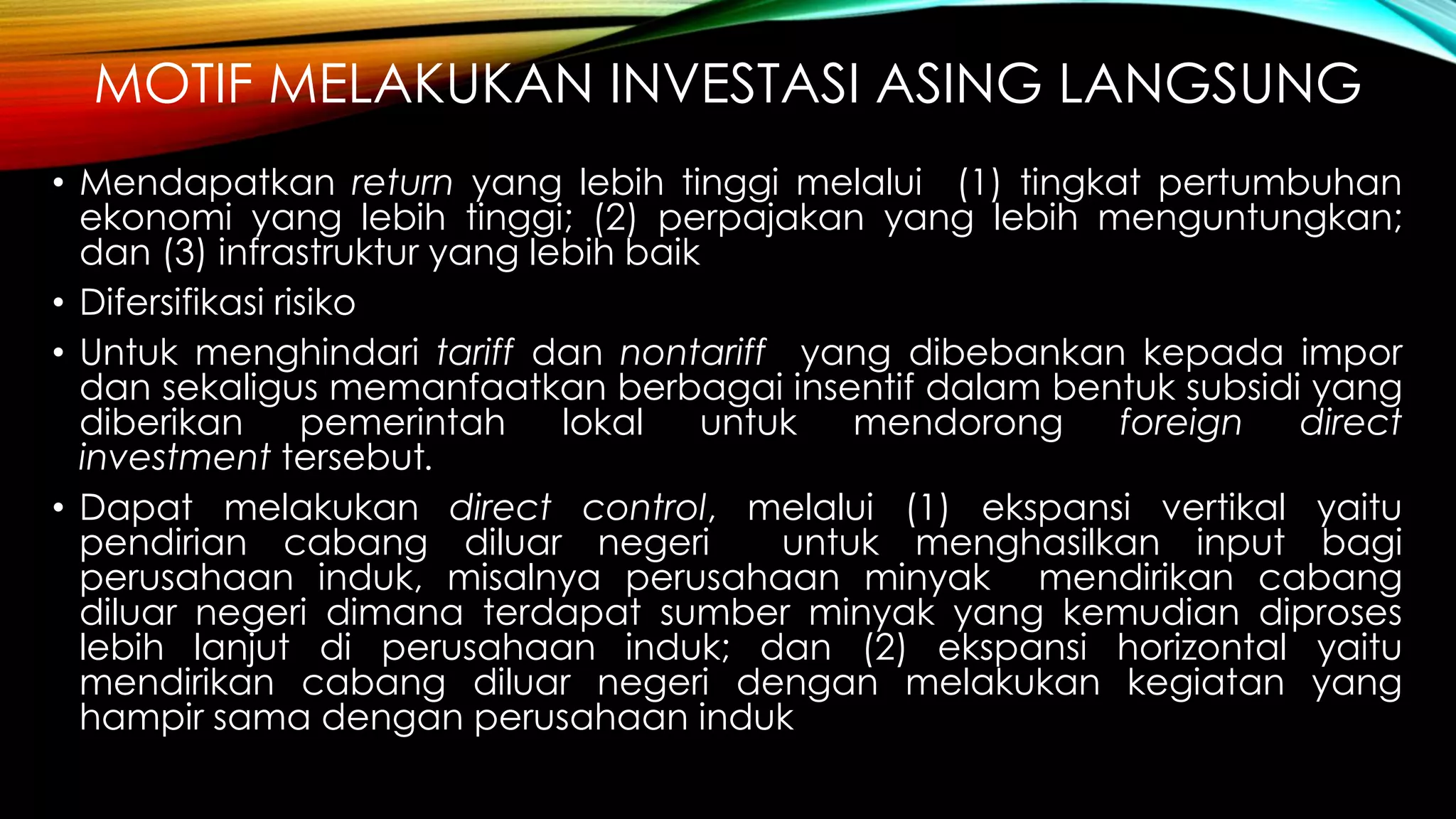 Arus modal dan bisnis internasional | PPTX