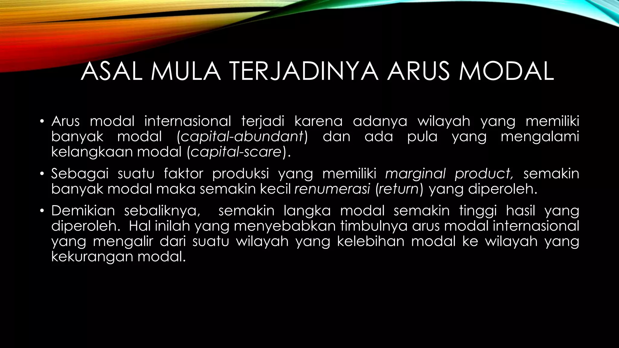 Arus modal dan bisnis internasional | PPTX