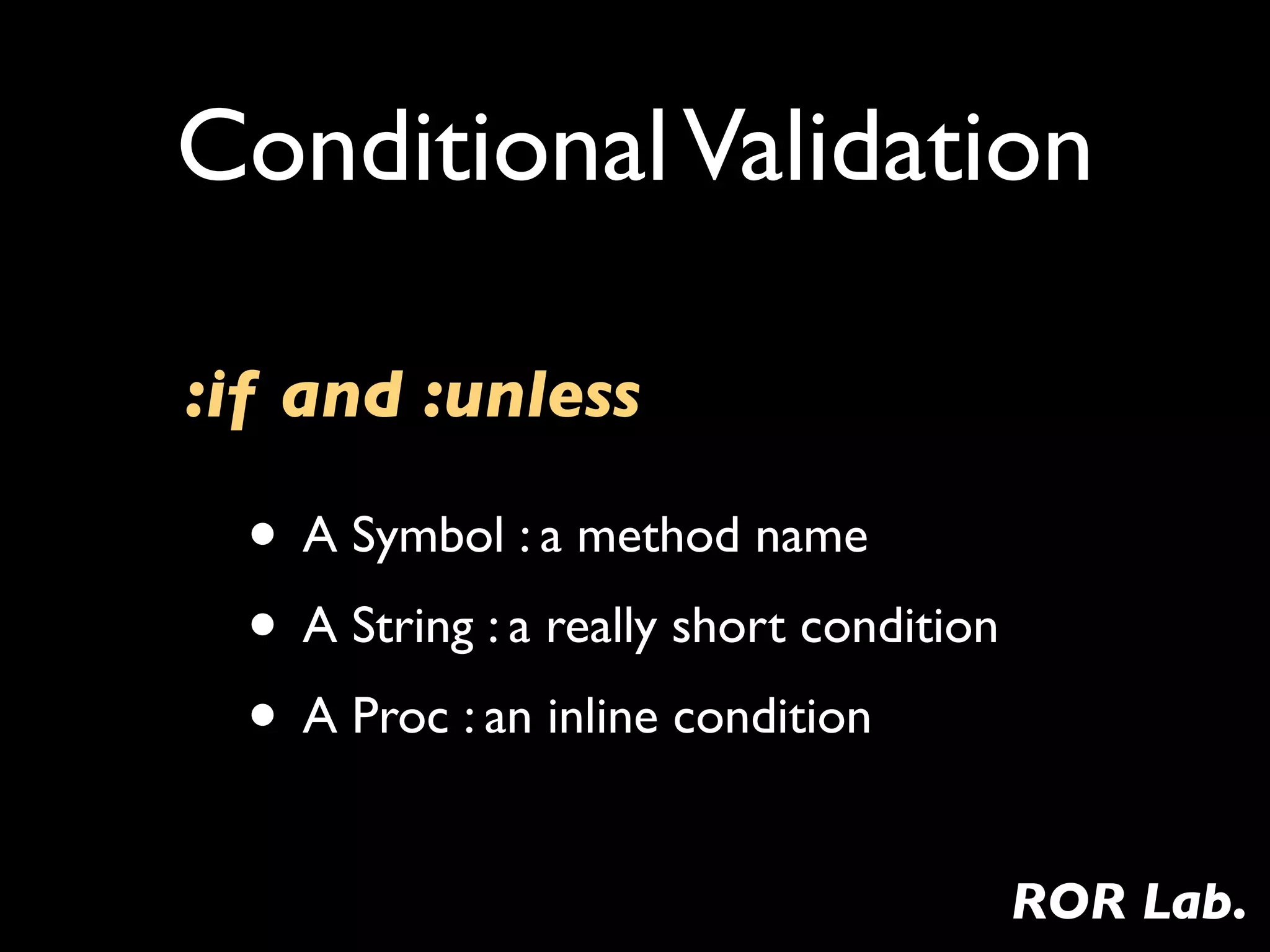 Active Record Validations, Season 1 | KEY