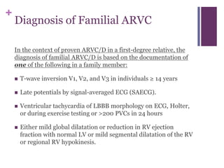 arrhythmogenic right ventricular dysplasia/Cardiomyopathy | PPTX