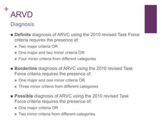 arrhythmogenic right ventricular dysplasia/Cardiomyopathy | PPTX