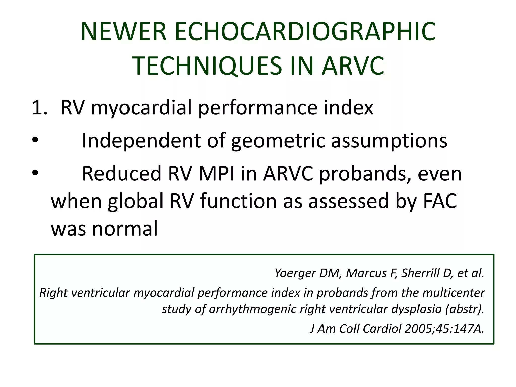 ARRHYTHMOGENIC RIGHT VENTRICULAR DYSPLASIA/CARDIOMYOPATHY | PPTX