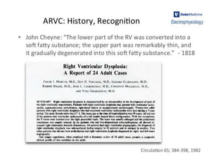 ARRHYTHMOGENIC RIGHT VENTRICULAR DYSPLASIA/CARDIOMYOPATHY | PPTX