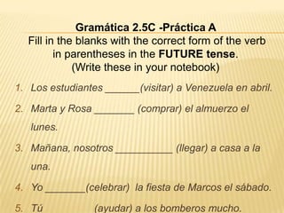 Ar verbos futuro y pasado | PPTX