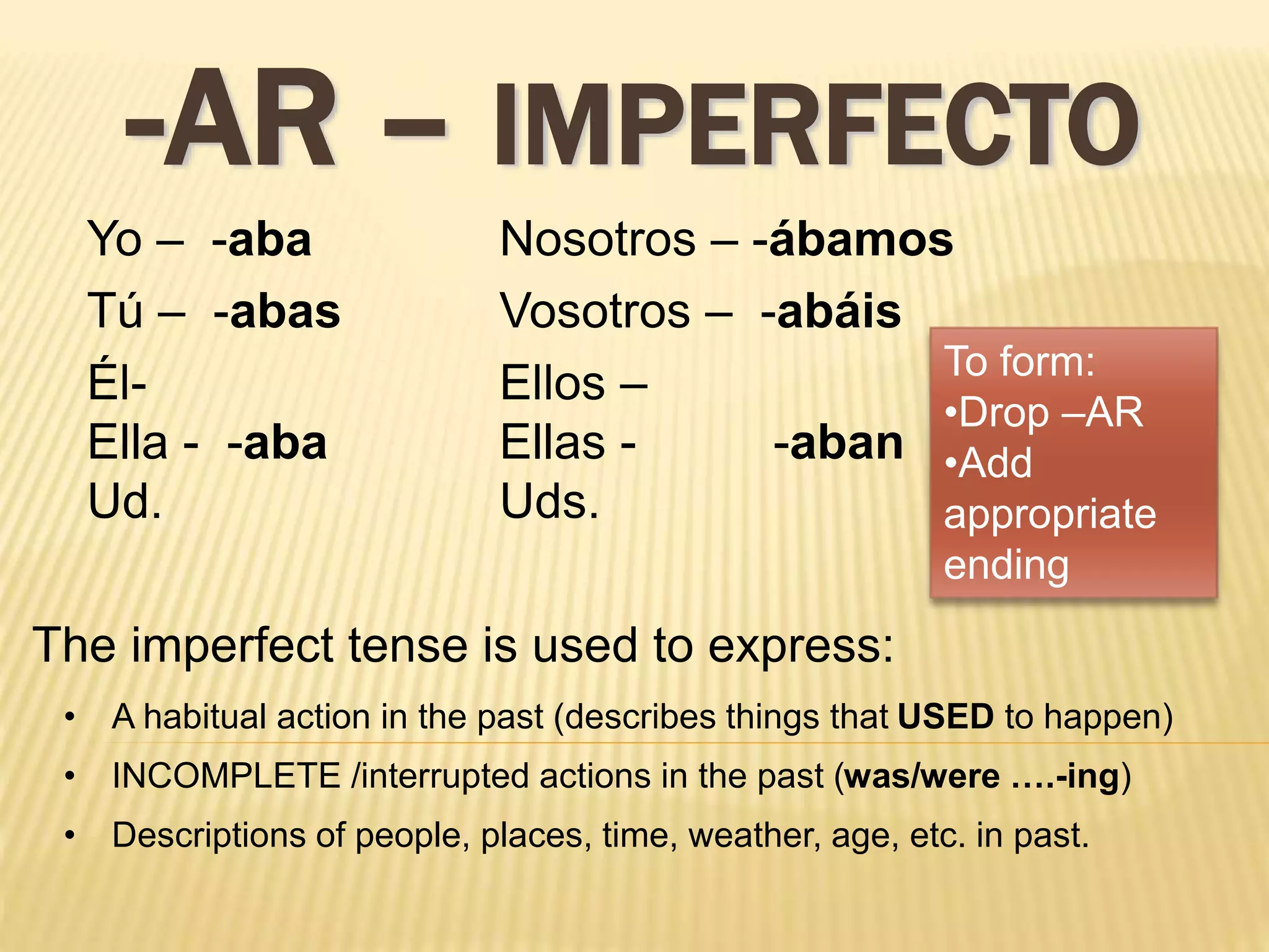 Ar verbs: past, present, & future | PPTX