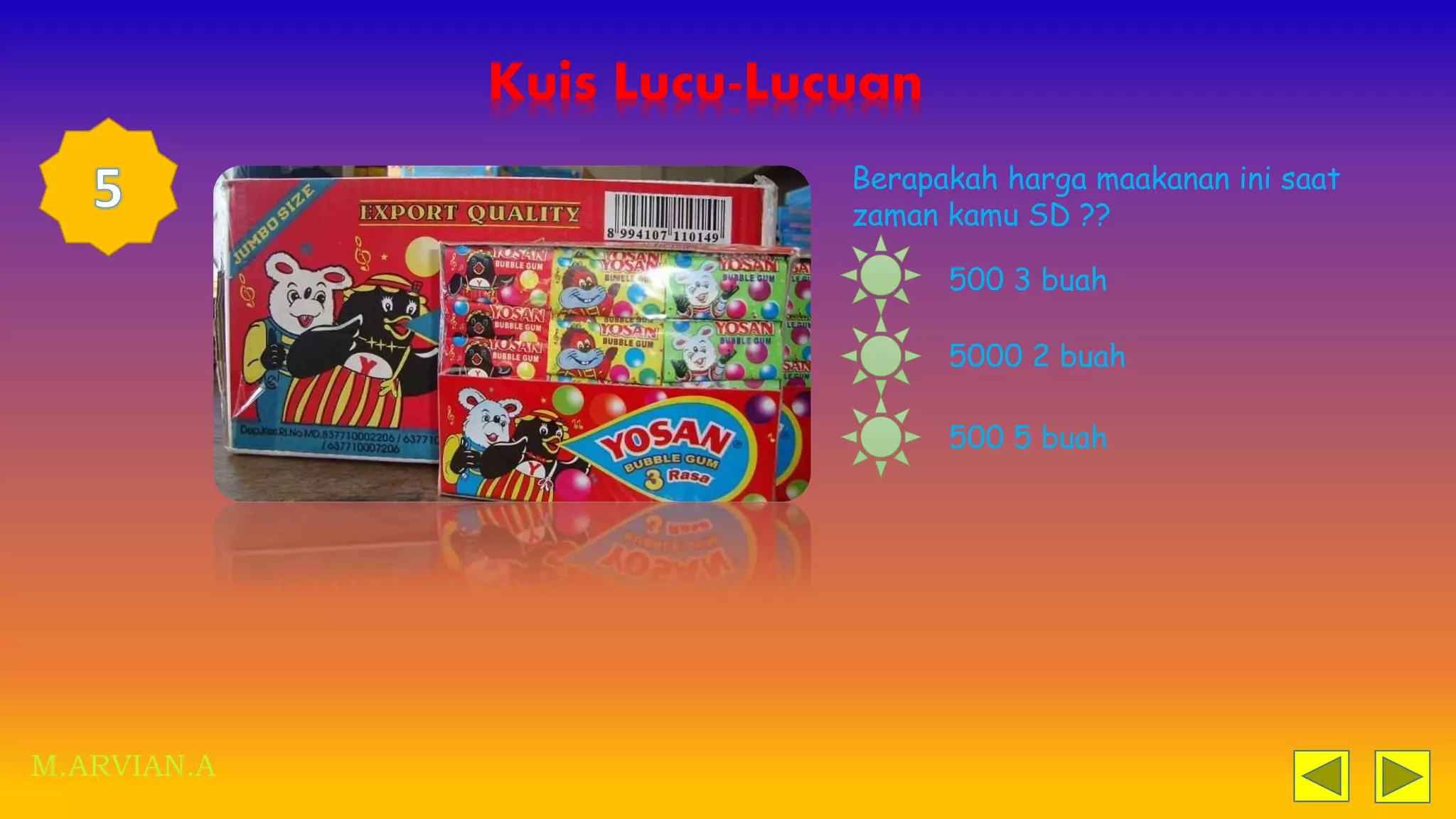 Kuis Lucu lucuan | PPTX
