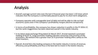 Ration Calculation Arvind ltd. | PPTX
