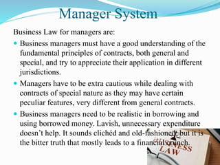 sources of law , manager and legal system | PPTX