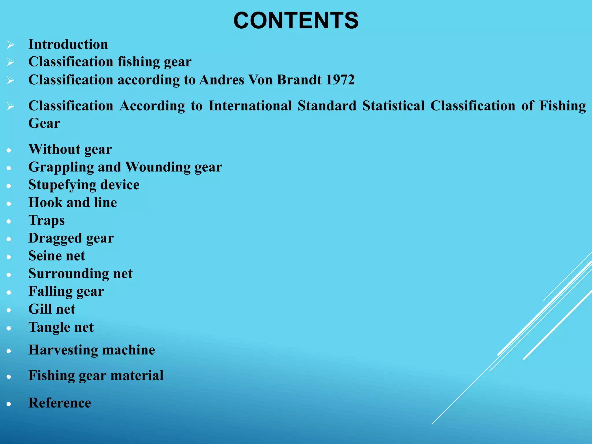 CLASSIFICATION OF FISHING GEAR | PPTX