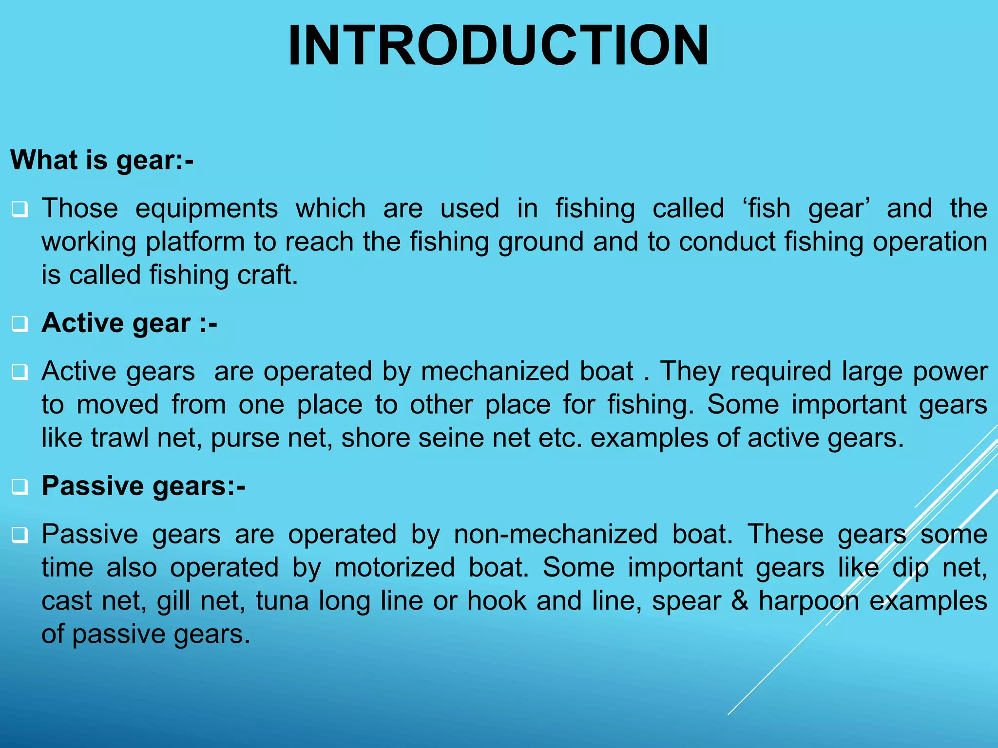 CLASSIFICATION OF FISHING GEAR | PPTX