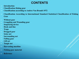CLASSIFICATION OF FISHING GEAR | PPTX