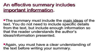 Summary Writing | PPTX