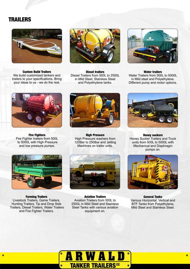 Arwald Tanker Trailers: Company Profile | PDF