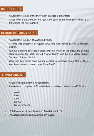 Arwal District Profile | PPTX